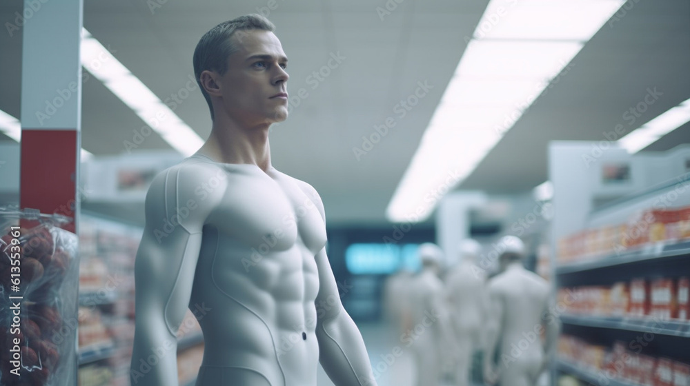 evolution of humanity, man with the body of a robot, cyborg and ...