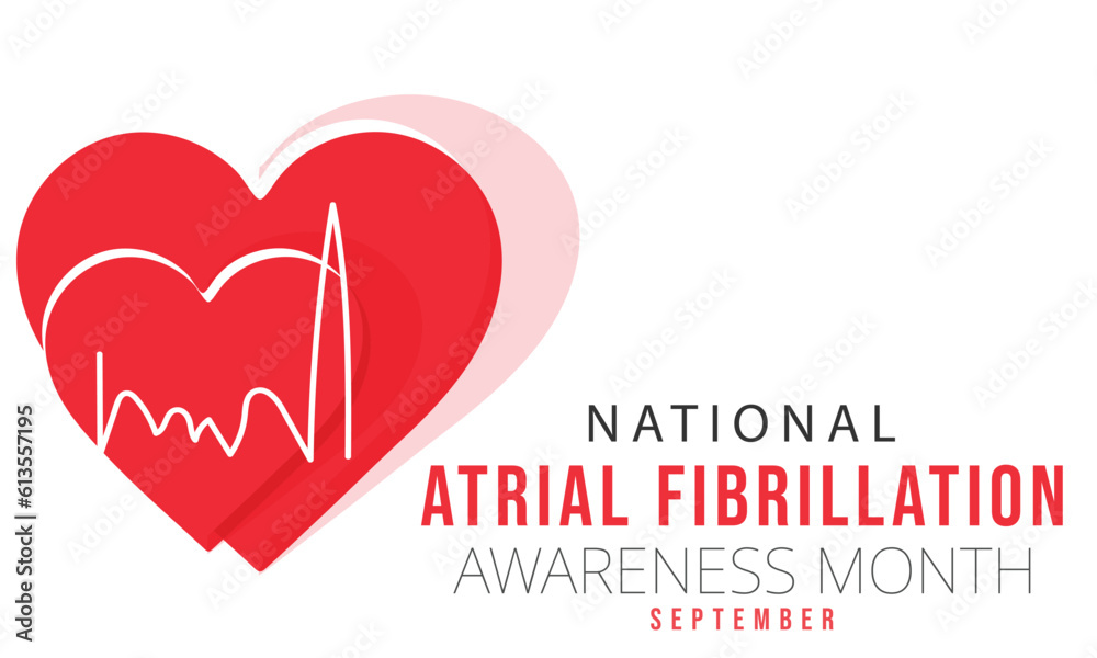 National Atrial fibrillation awareness month. background, banner, card ...
