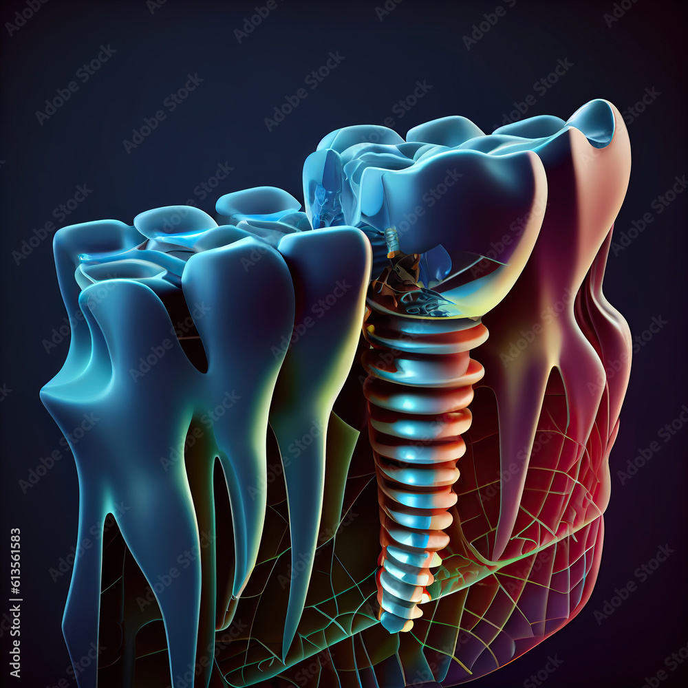 Ai generated illustration Anatomy of healthy teeth and tooth dental ...