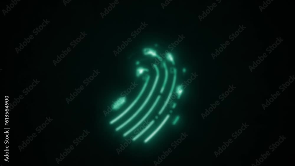 Cyber Encryption Technology Icon/ 4k animation of an abstract cyber ...