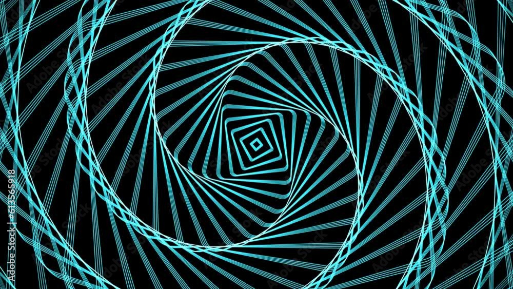 Minimal thin lines in infinite rotation. Holographic backdrop in wave ...