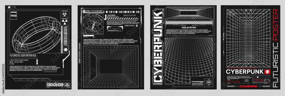 Modern y2k design background cover. Retro futuristic design elements ...