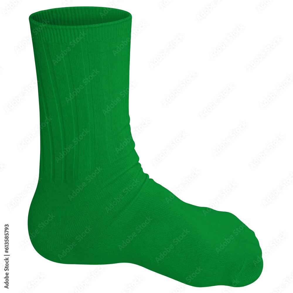 Use this Side View Beauty Sock Mockup In Jungle Green Color to shorten ...