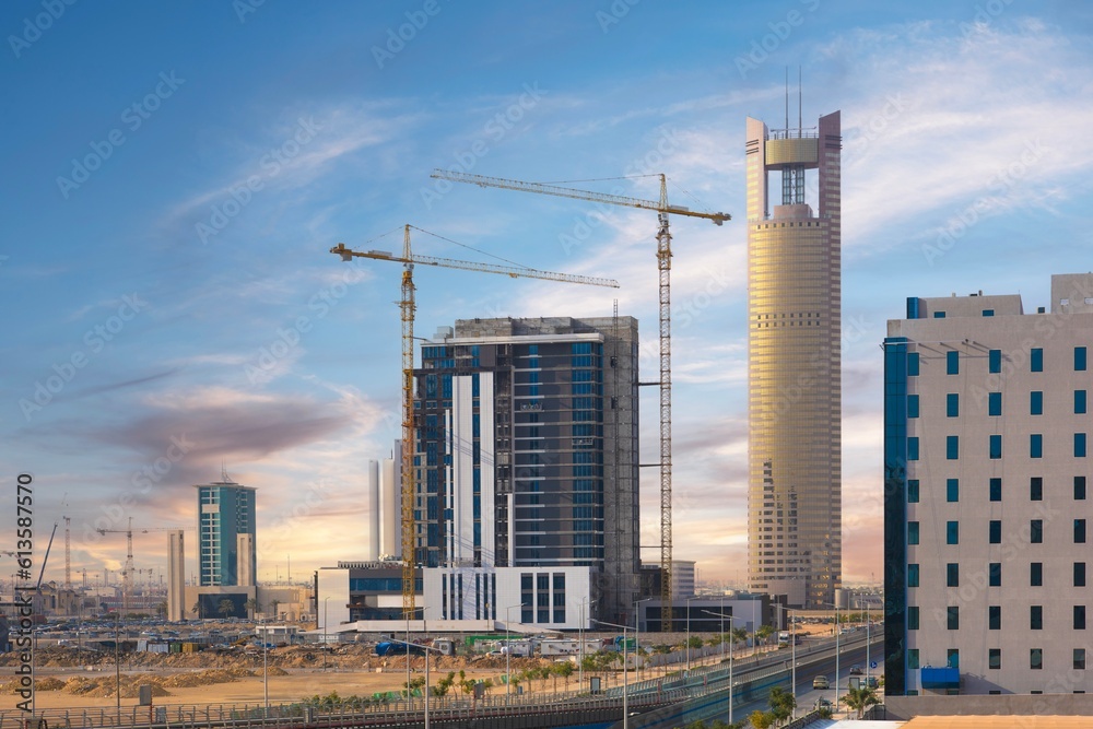 Riyadh, Saudi Arabia, KSA - January 23 2023 new buildings being ...