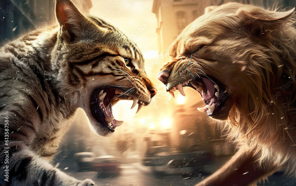 Mutant dogs, cats and other animals fight with each other in the ...