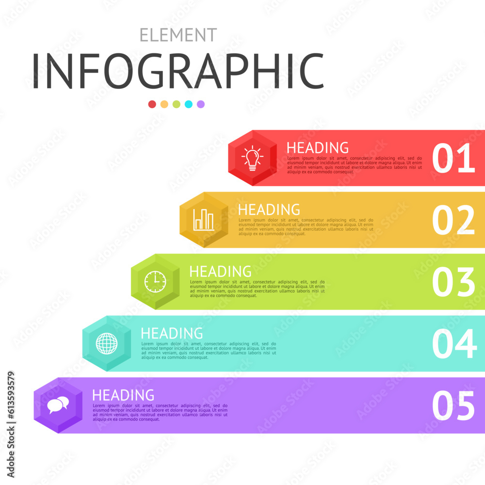 hexagon diamond line level for infographic. used for process diagram ...