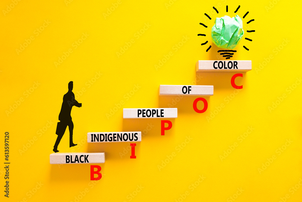 BIPOC black indigenous people of color symbol. Concept words BIPOC ...