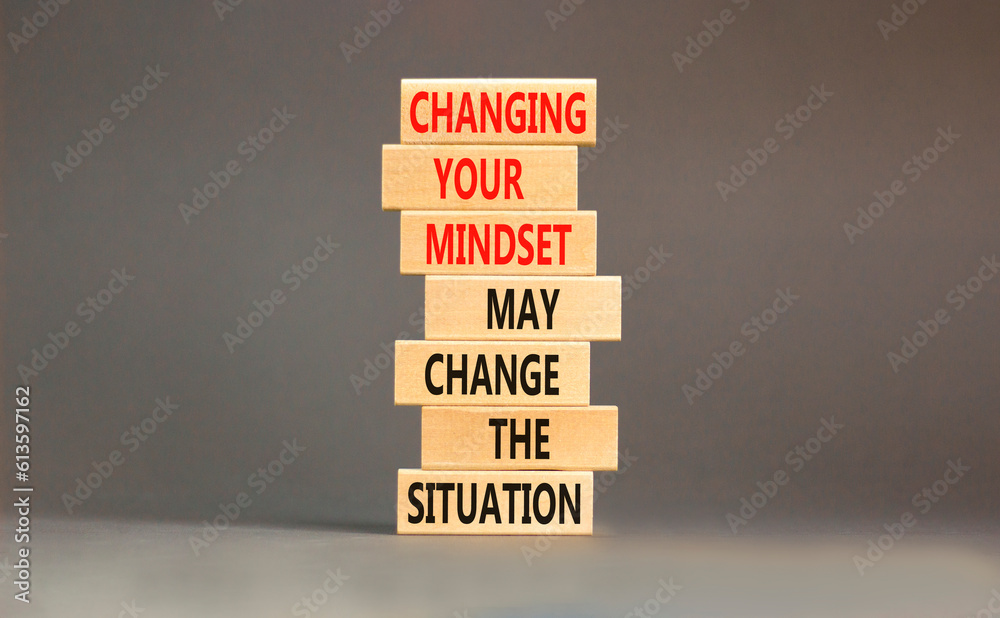 Changing mindset symbol. Concept words Changing your mindset may change ...