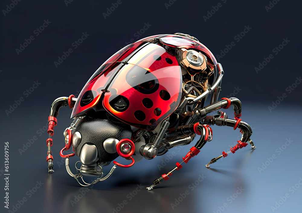 Ladybug robot with the technological solutions of the future. Tiny ...