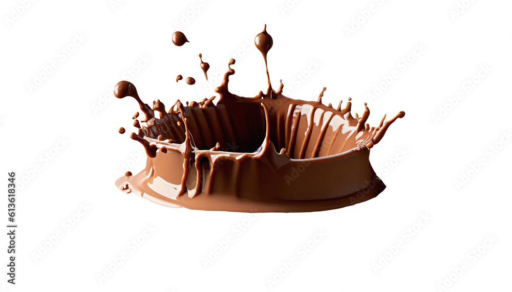 Sharp Focus of Chocolate Splash with Milk Spin or Pouring Dynamic ...