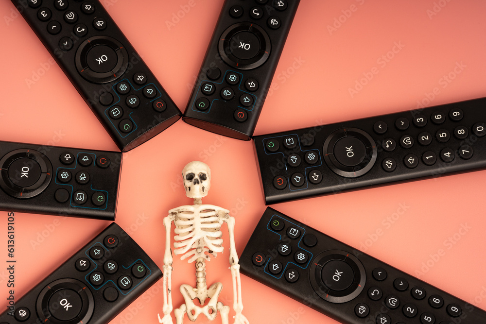 control panels are located around the skeleton, the person becomes ...