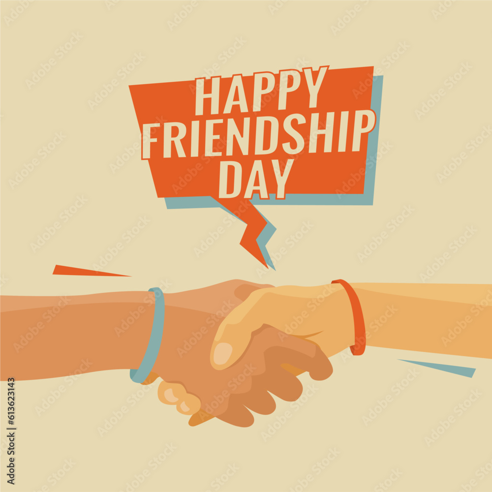 happy friendship day poster template design Stock Vector | Adobe Stock