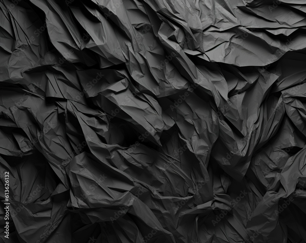 Crumpled and folded black paper texture images for background logo ...