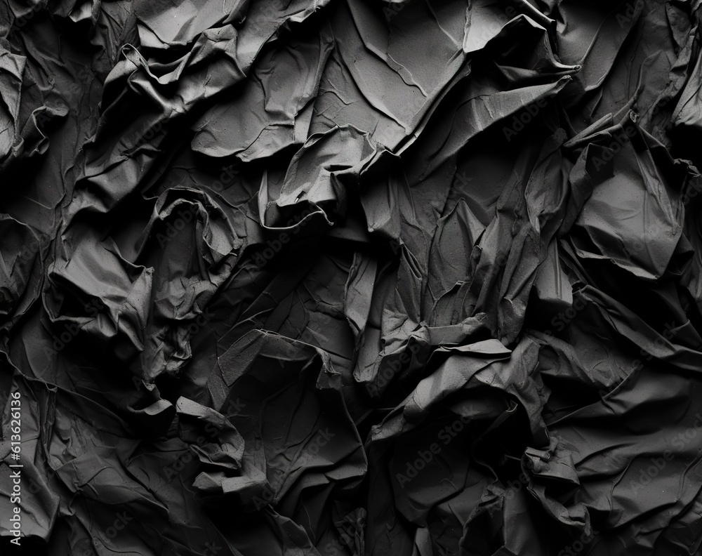 Crumpled and folded black paper texture images for background logo ...