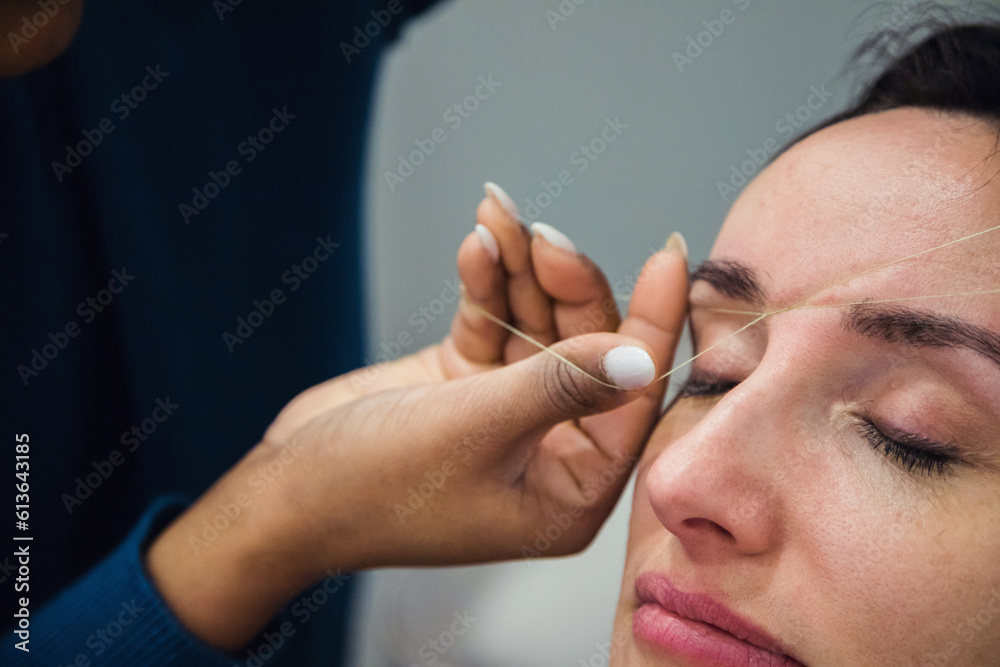 Eyebrow Threading Steps