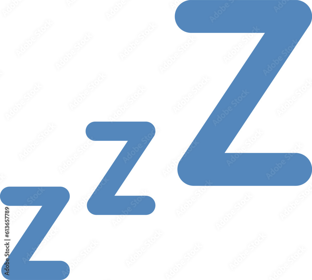 Zzz vector emoji icon. A series of three Zs making a Zzz. Represents ...