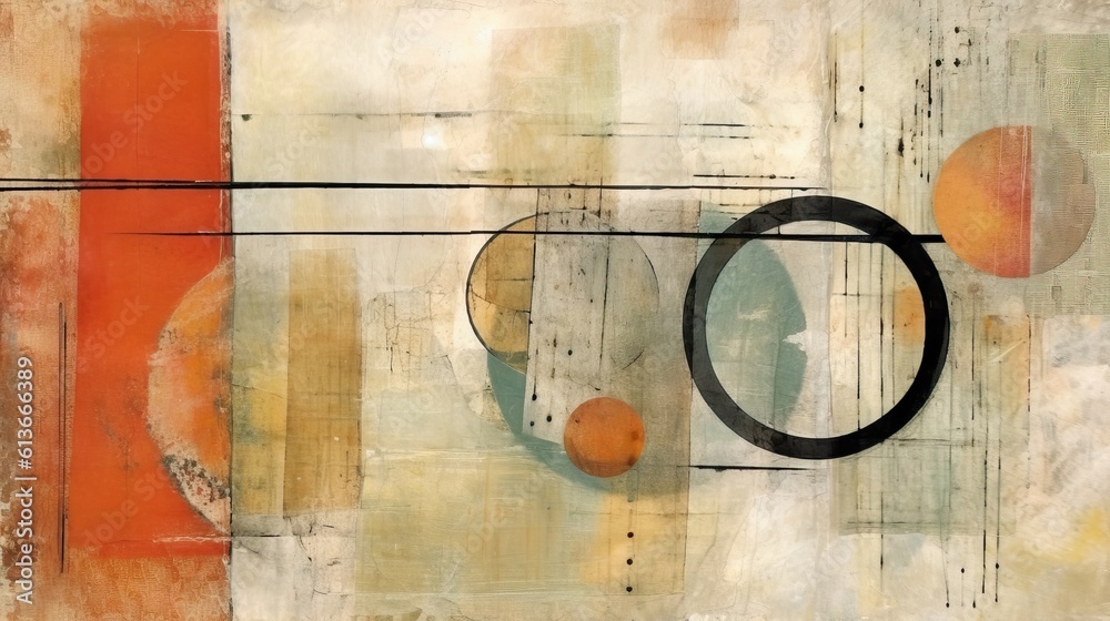 Horizontal Abstract Art in tertiary colors and shades for graphic ...