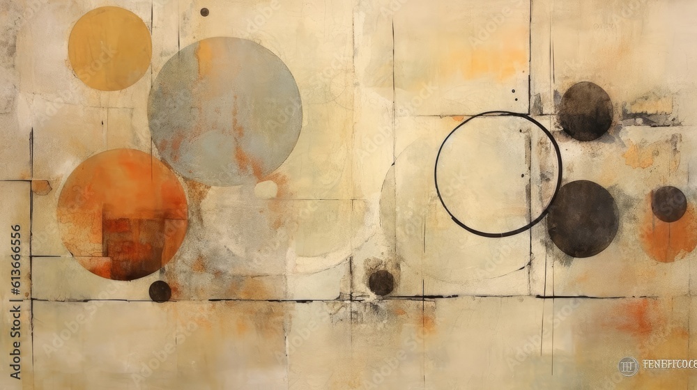 Horizontal Abstract Art in tertiary colors and shades for graphic ...