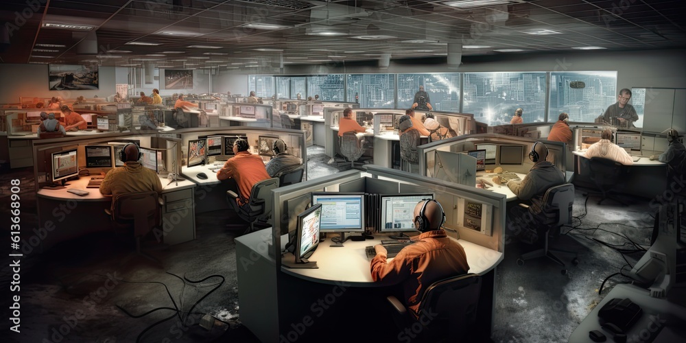 a 911 call center for first responders, fire, police, and medical ...
