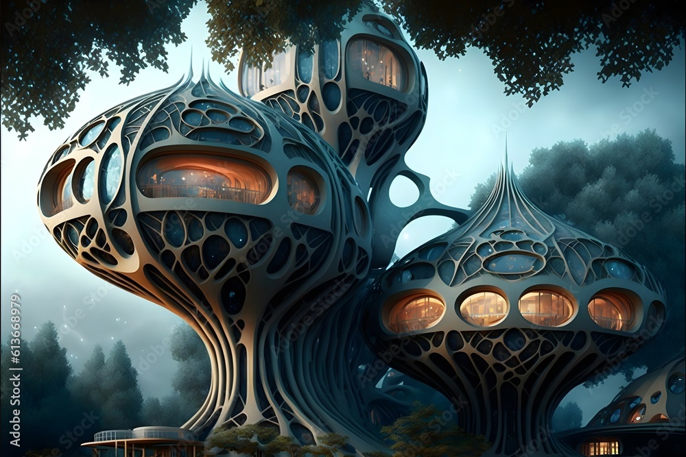 ultra futuristic Alien architecture, out-of-this-world designs ...