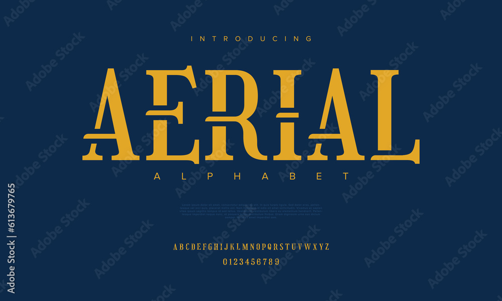 Aerial elegant luxury abstract wedding fashion logo font alphabet ...