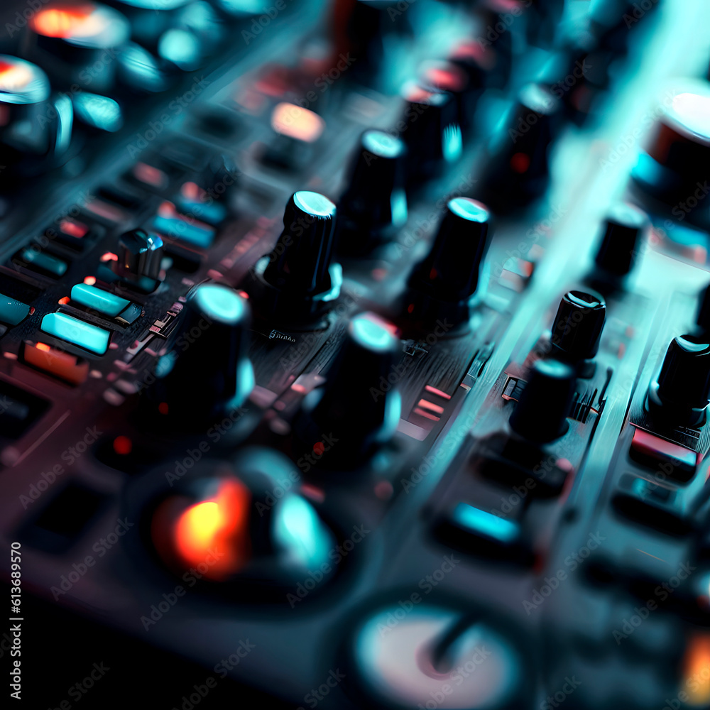 DJ Booth and its High-Tech Equipment Stock Illustration | Adobe Stock