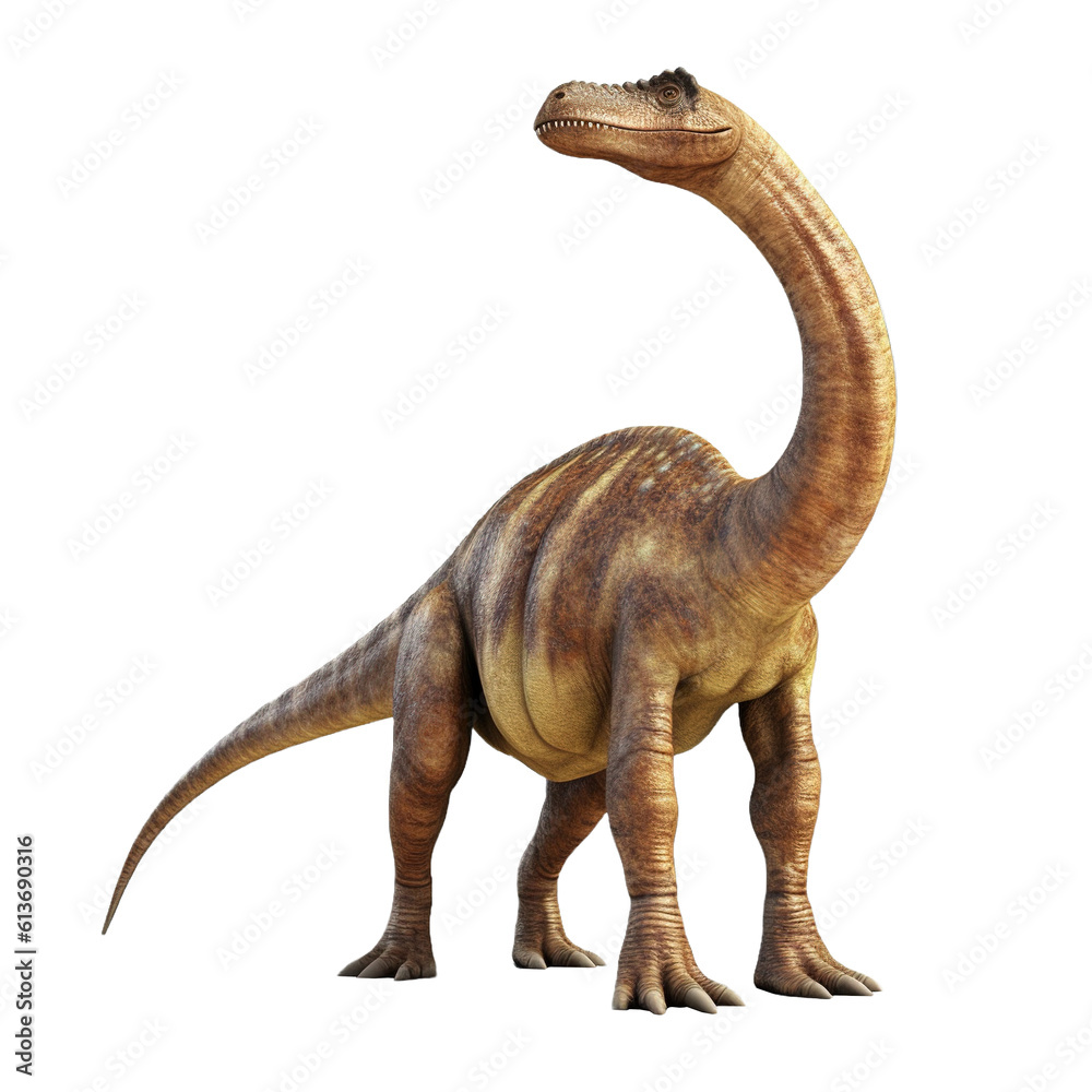 Poster, Foto Diplodocus, Brontosaurus dinosaur on transparent ...