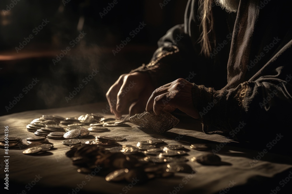 Judas 30 pieces of silver, sack thirty coins biblical symbol betrayal ...