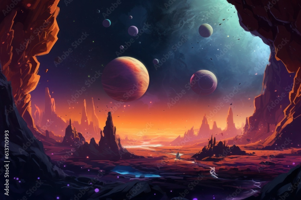 Interstellar wonders: An awe-inspiring illustration of the vast outer ...