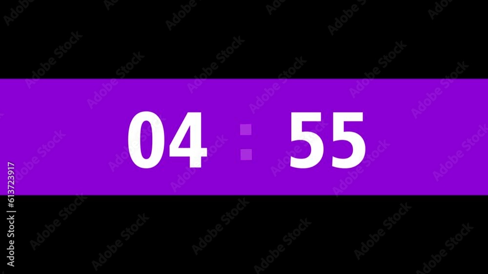 Stylish Clock 5 Minute Countdown Animation Timer Countdown Countdown 5