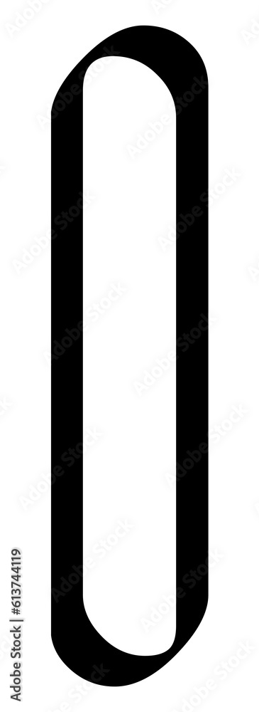 Modern uppercase letter I alphabet character isolated on transparent ...