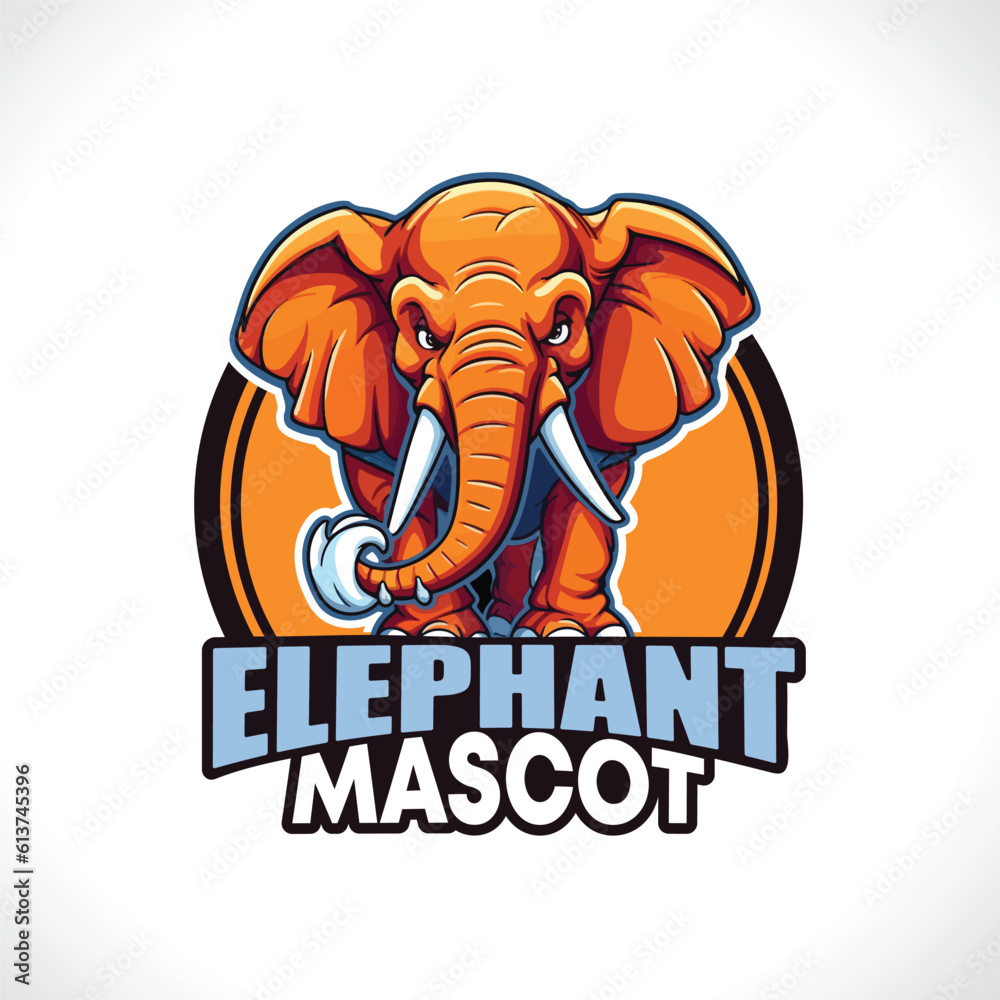 Elephant Mascot Logo Design Elephant Vector Stock Vector | Adobe Stock