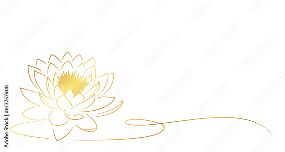 Lotus flowers line art style. element vector eps 10 Stock Vector ...