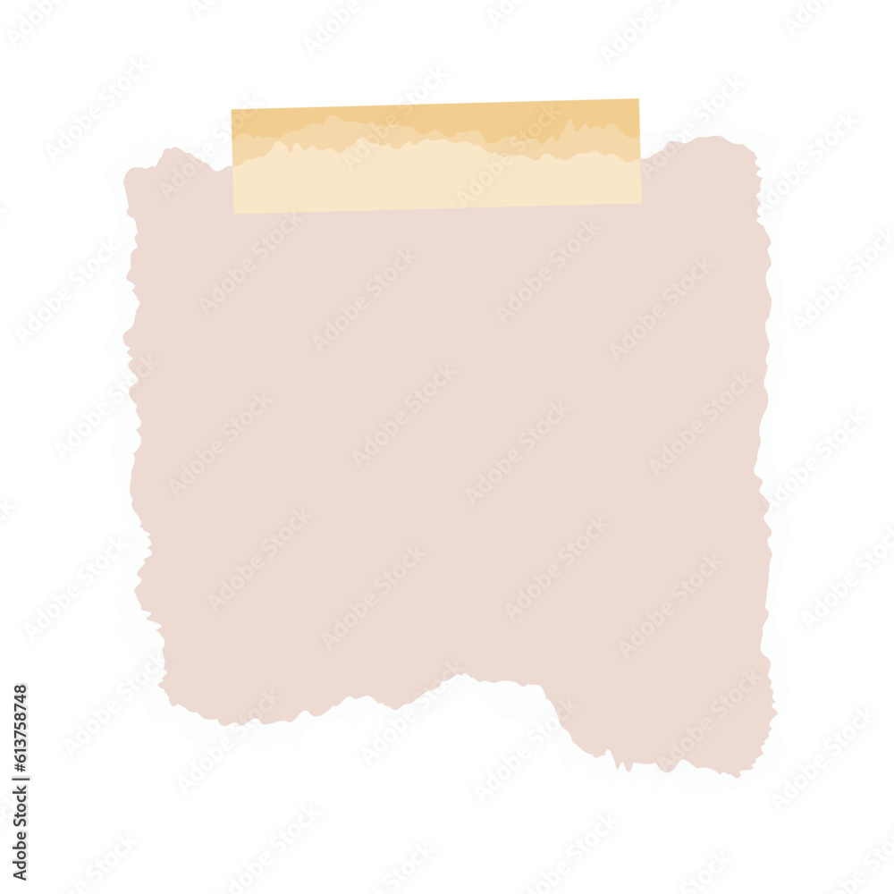 Torn Sheet Paper Illustration. Torn or ripped paper sheet. Scrapbook ...