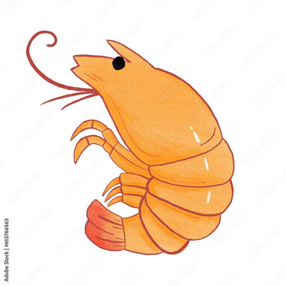 cartoon shrimp cartoon Stock Illustration | Adobe Stock