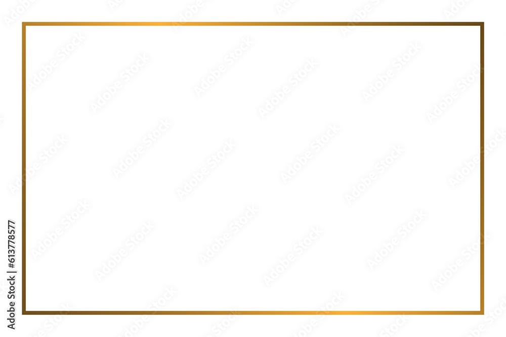 Luxury gold border isolated on transparent background. Glowing gradient ...