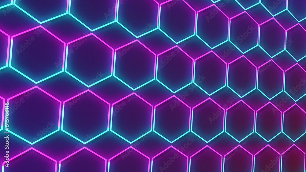 luxury abstract geometric futuristic hexagon background loop. Trendy ...
