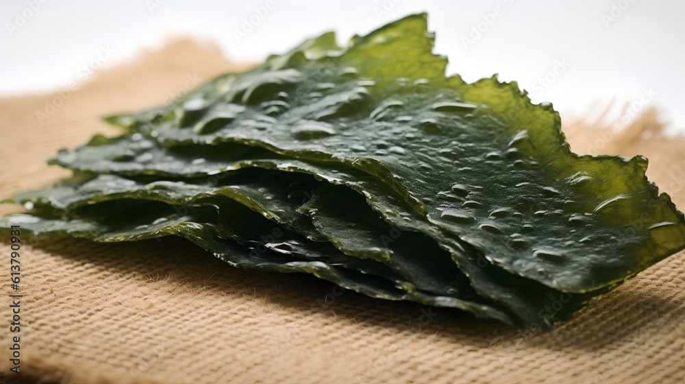 Seaweed snacks, a popular healthy treat rich in nutrients. The unique ...