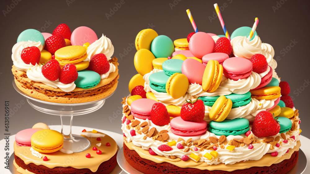 A large number of sweets, this is a real palette of sweets. A variety ...