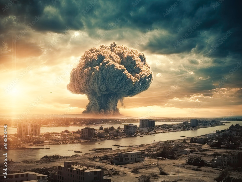 Experience the chilling impact of a colossal nuclear bomb explosion ...