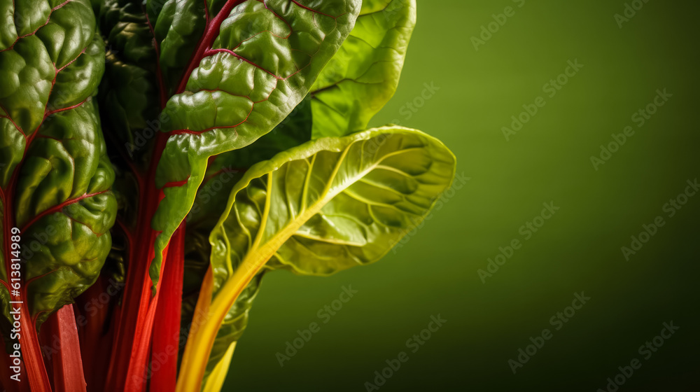 Ripe Swiss Chard mockup and copy space with a gradient background ...