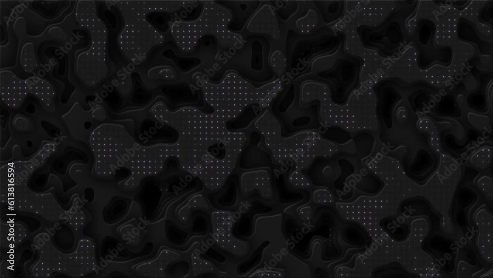 Fractal background from layered animated circles. Topographic map ...