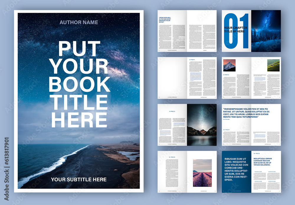 Print Reading Book Layout Stock Template | Adobe Stock