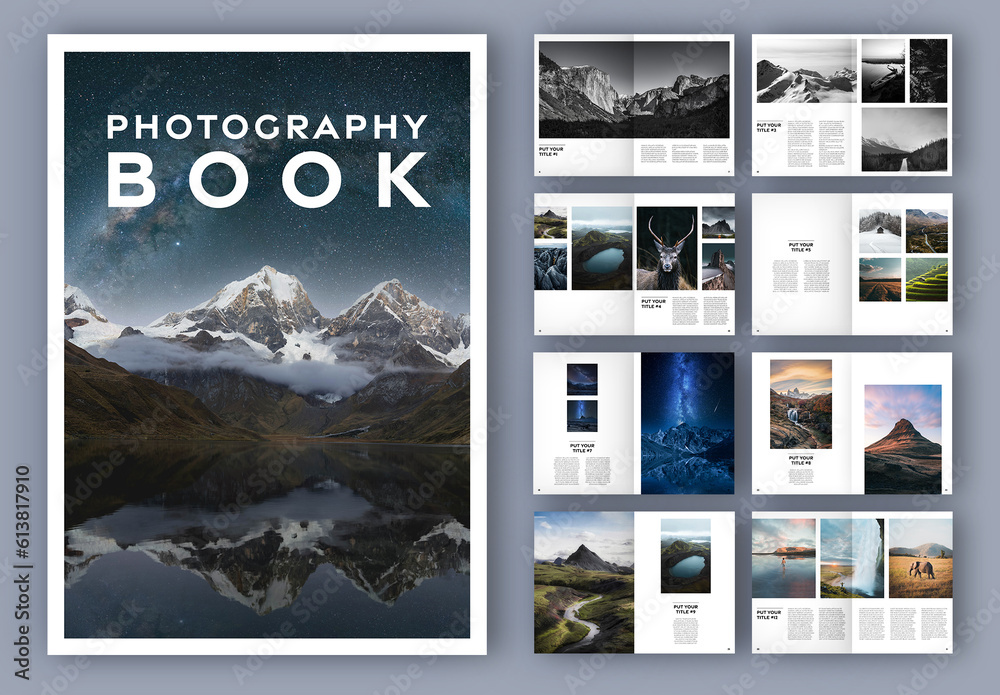 Photography Book Layout Stock Template | Adobe Stock