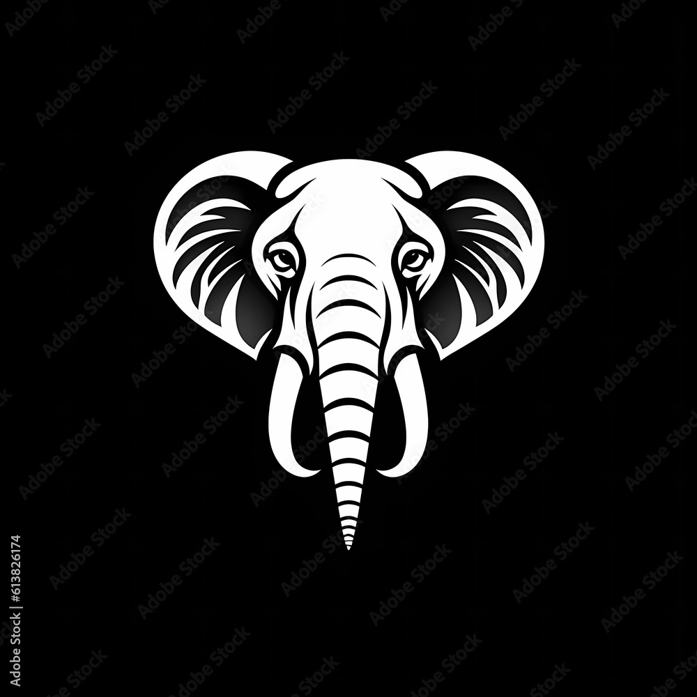 Elephant logo. Generative AI Stock Illustration | Adobe Stock