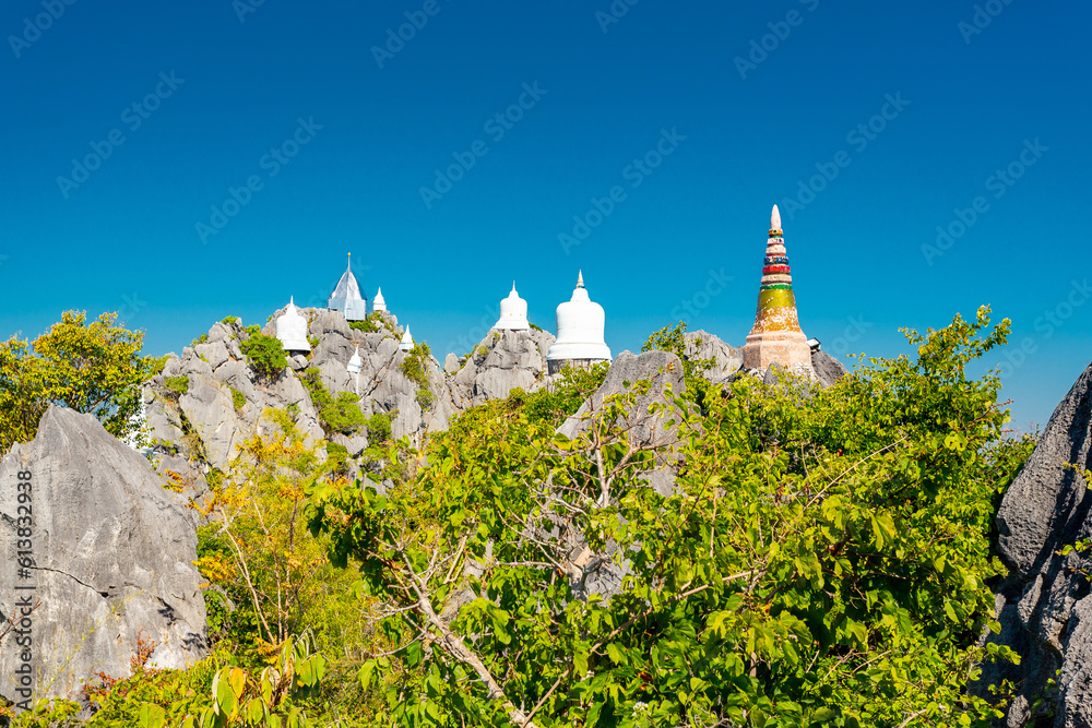 Temple of the Floating Pagodas in Lampang, Thailand. Wat Chaloem Phra ...