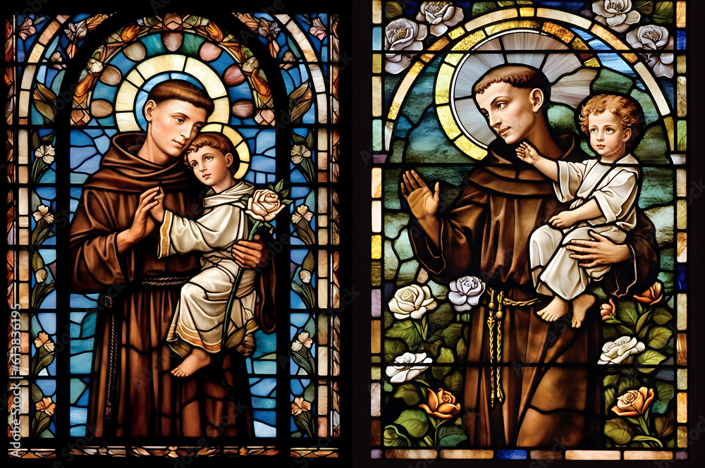 Saint Anthony of Padua religion faith holy illustration. St. Anthony ...