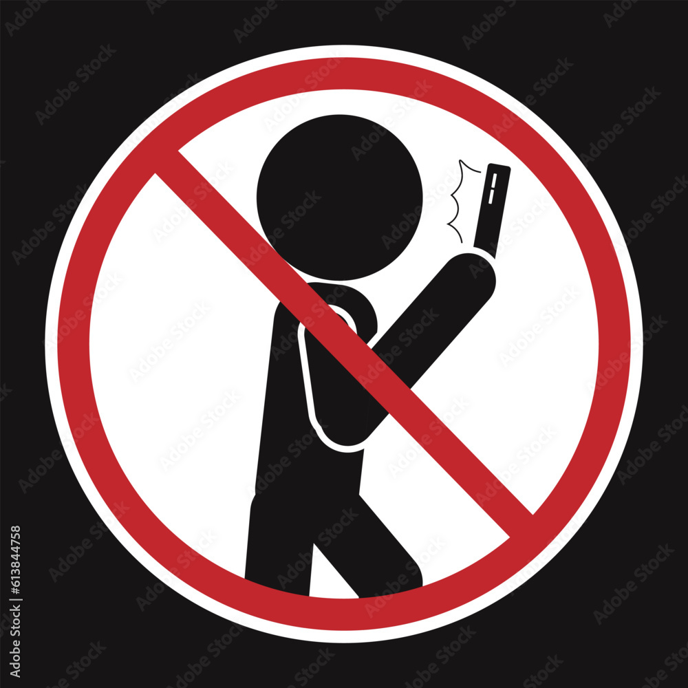 Isolated vector illustration of No phone sign. No talking and calling ...
