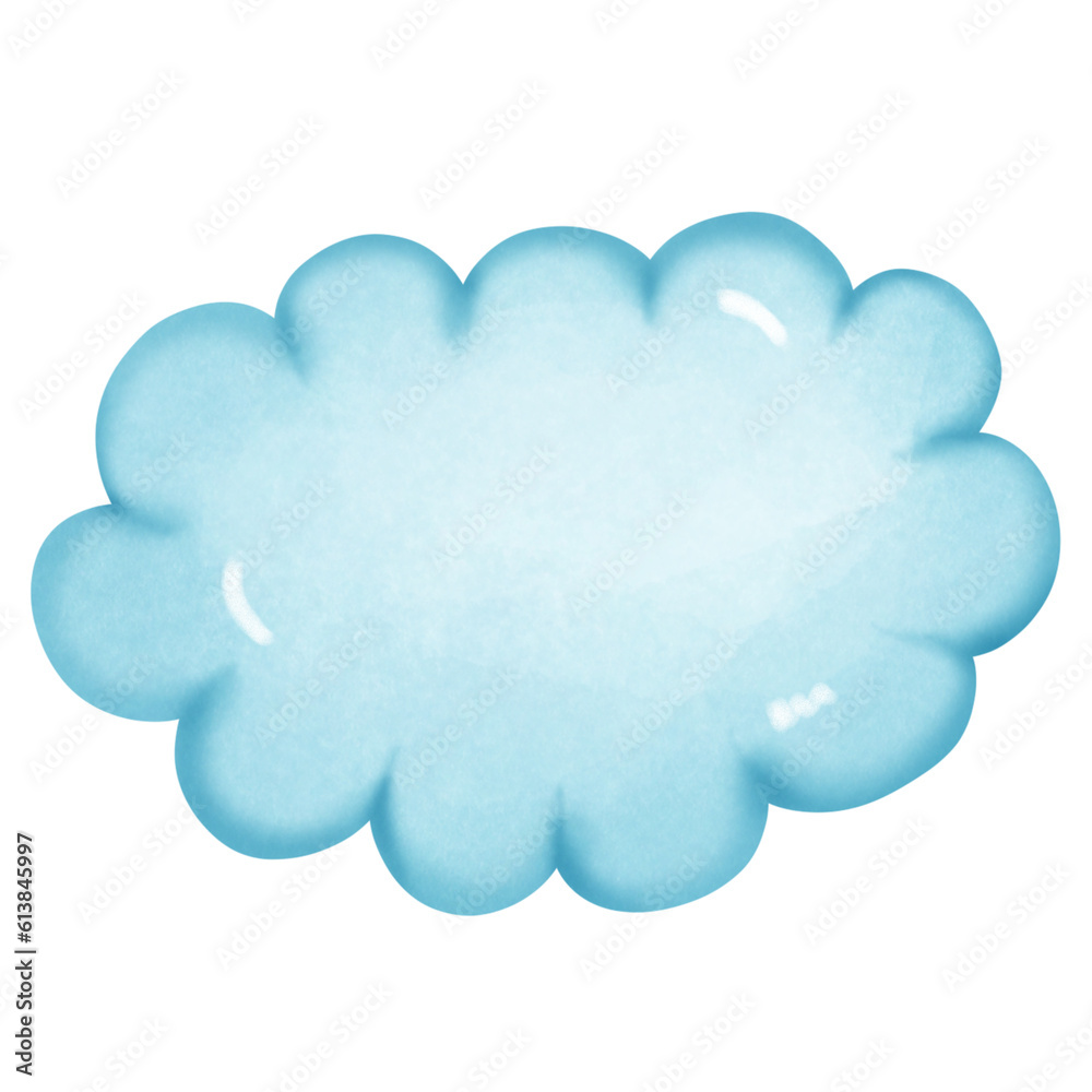 Single blue cloud Stock Illustration | Adobe Stock
