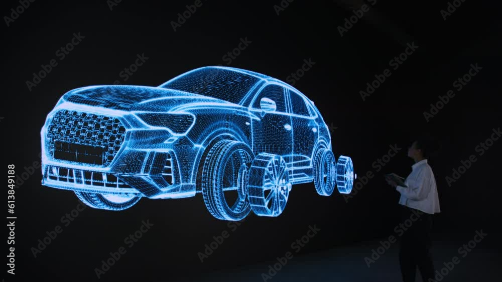 High-tech startup concept: An innovative female software engineer ...